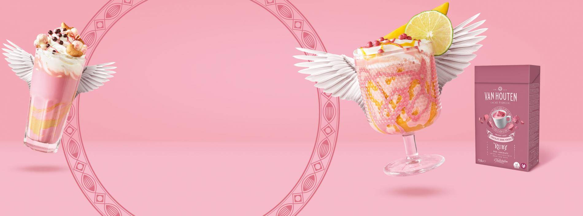 Cocoa pioneer Van Houten launches first-ever Ruby chocolate drink powder